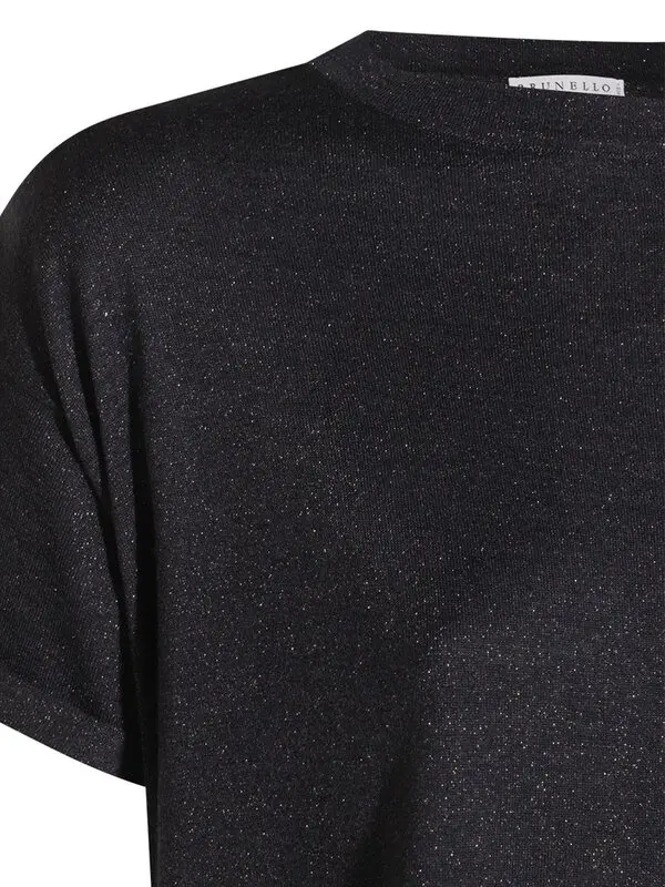 Brunello Cucinelli Lurex T-shirt - Blue