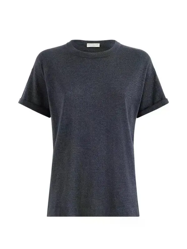 Brunello Cucinelli Lurex T-shirt - Blue