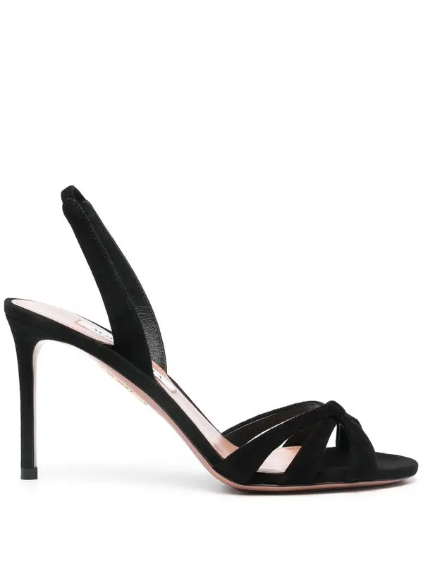 AQUAZZURA 85mm Tati Sandals - Black