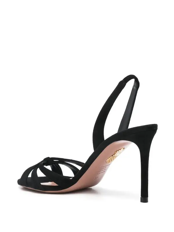 AQUAZZURA 85mm Tati Sandals - Black