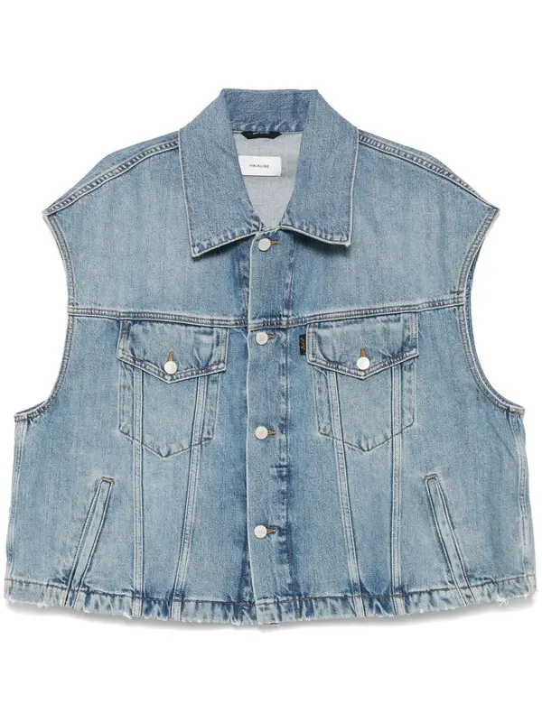 HAIKURE Denim Gilet - Blue