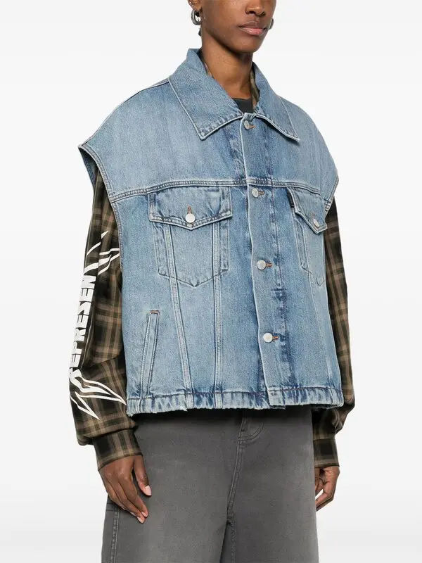HAIKURE Denim Gilet - Blue