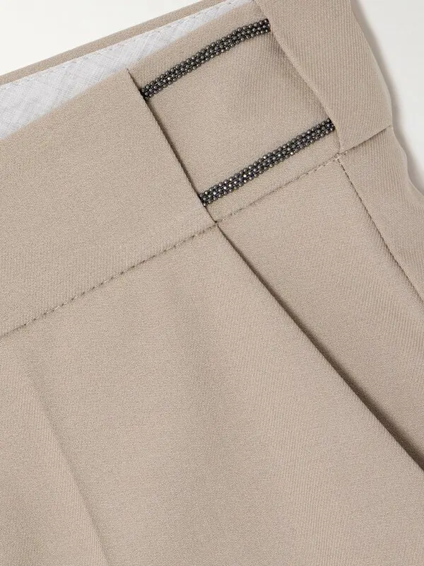 Brunello Cucinelli Cotton-blend Twill Tapered Pants