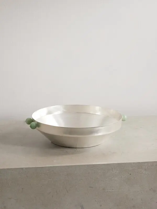 NATALIA CRIADO Triangular -plated And Stone Bowl