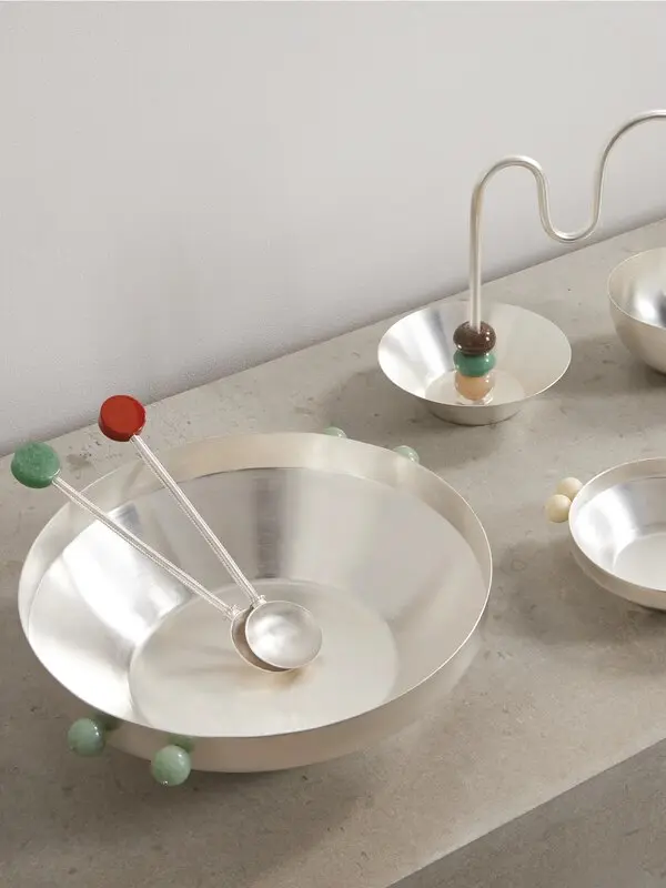 NATALIA CRIADO Triangular -plated And Stone Bowl