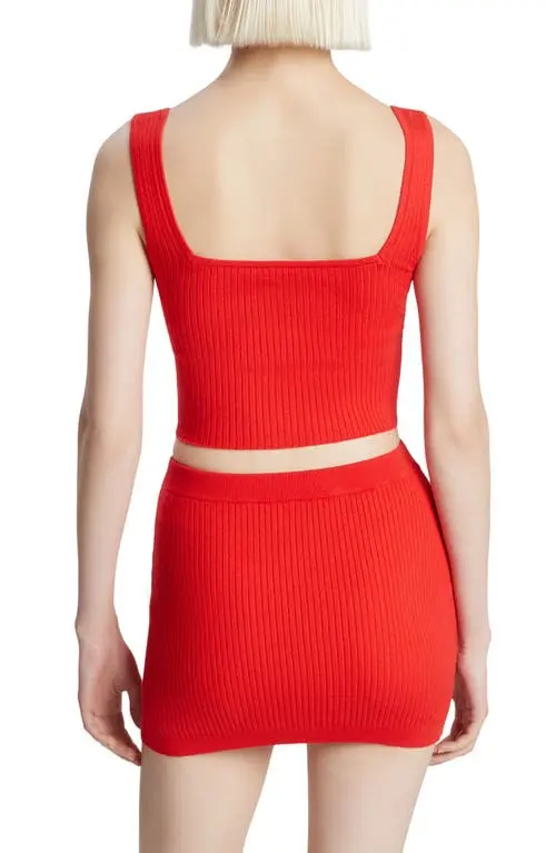 Bardot Sarita Ribbed Crop Tank
