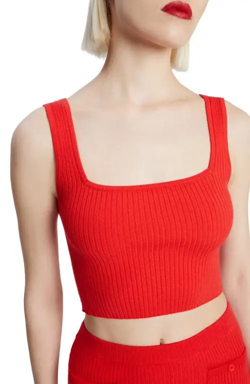 Bardot Sarita Ribbed Crop Tank