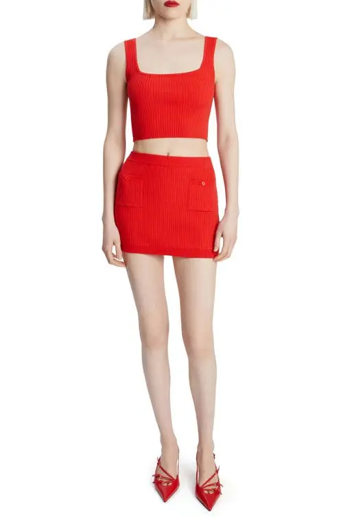 Bardot Sarita Ribbed Crop Tank