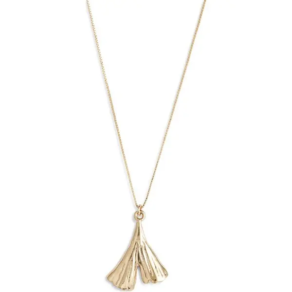 SET & STONES Camden Leaf Pendant Necklace - Gold