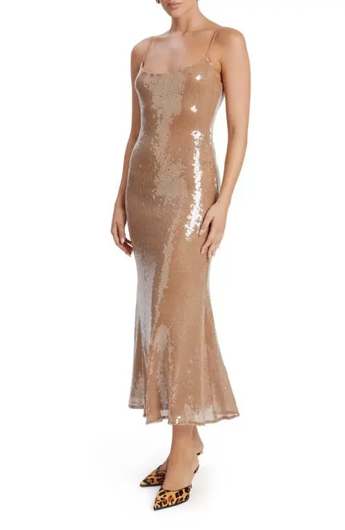 Bardot Ramira Sequin Cocktail Midi Dress