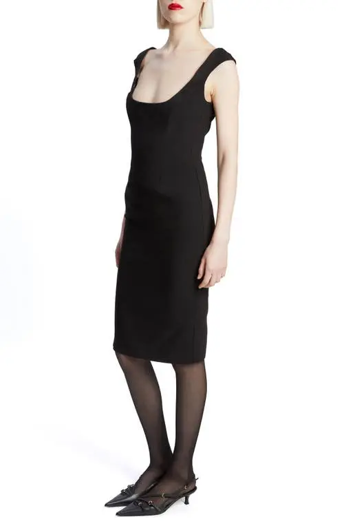 balmain h&m black dress AUDREY COTTON GAUZE V-NECK DRESS – Velvet by Graham & Spencer main image 0