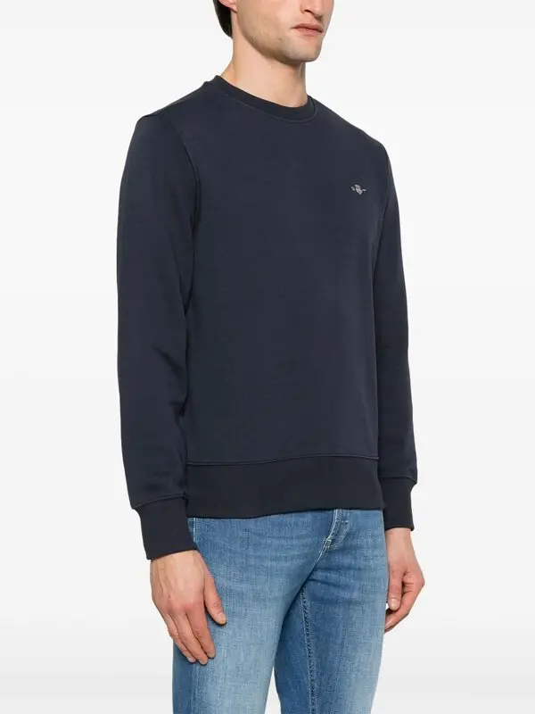 Gant Shield-motif Crewneck Sweatshirt - Blue