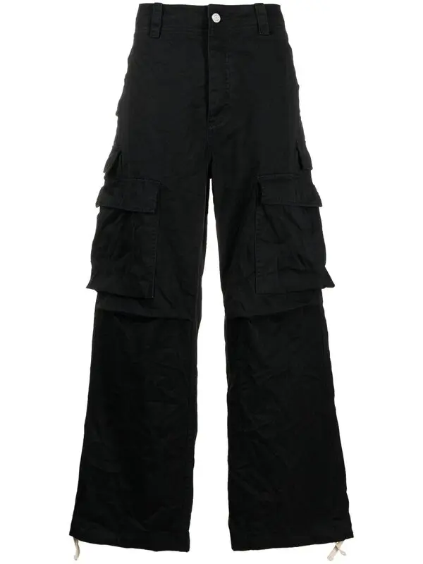 PURPLE BRAND Double Pocket Cargo - Black