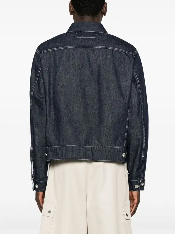 C.P. COMPANY Logo-patch Denim Jacket - Blue
