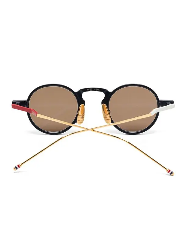 Thom Browne Round Frame Sunglasses - Black