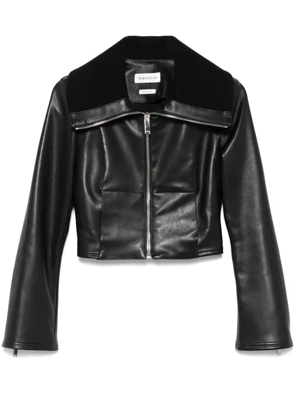 Alexander McQueen Folded-collar Leather Jacket