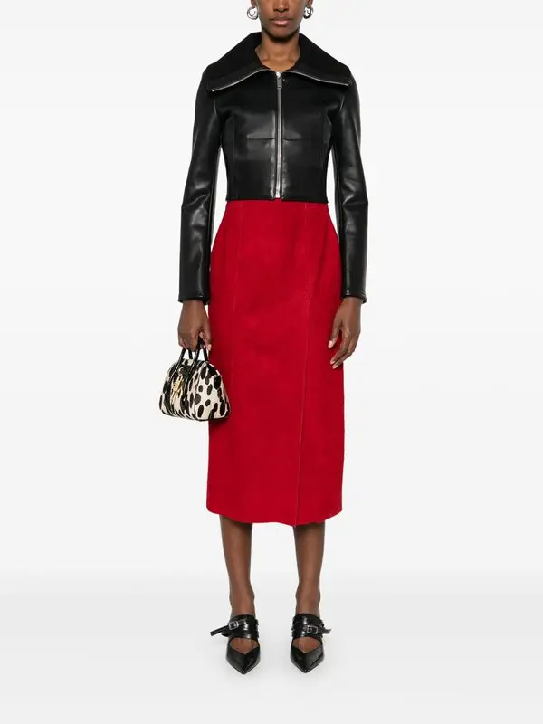 Alexander McQueen Folded-collar Leather Jacket