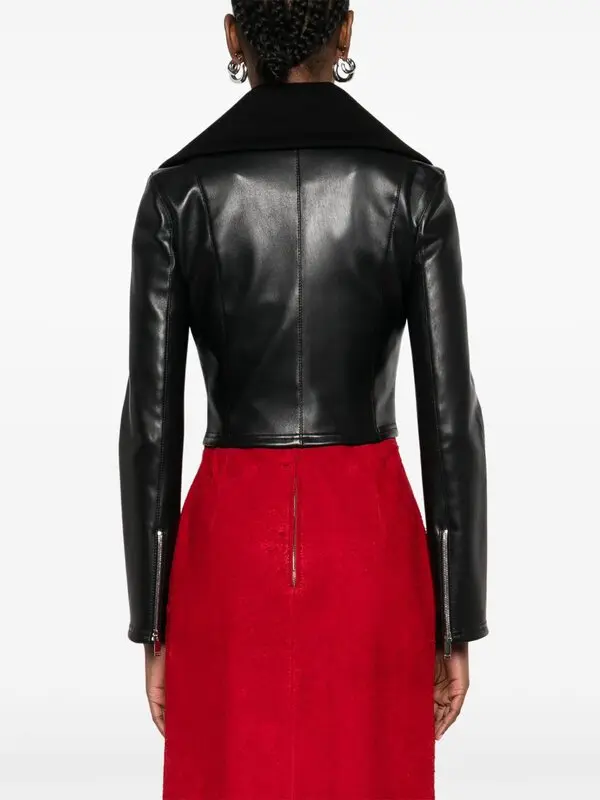 Alexander McQueen Folded-collar Leather Jacket