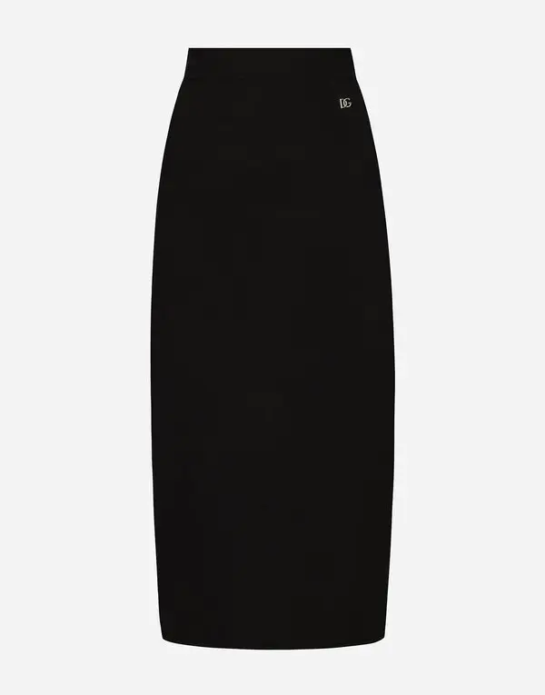 Dolce & Gabbana Stretch Viscose Knit Pencil Skirt - Black