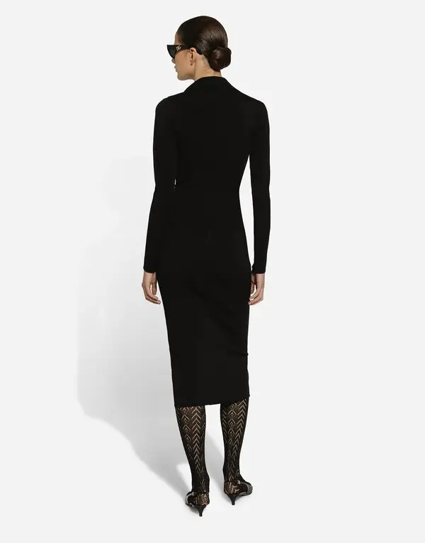 Dolce & Gabbana Stretch Viscose Knit Pencil Skirt - Black
