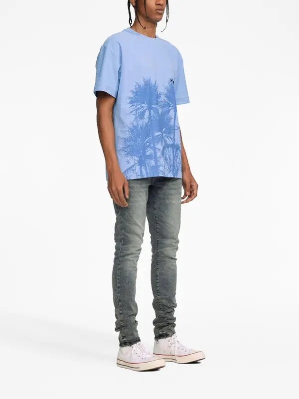 PURPLE BRAND Faded Low-rise Jeans - Black