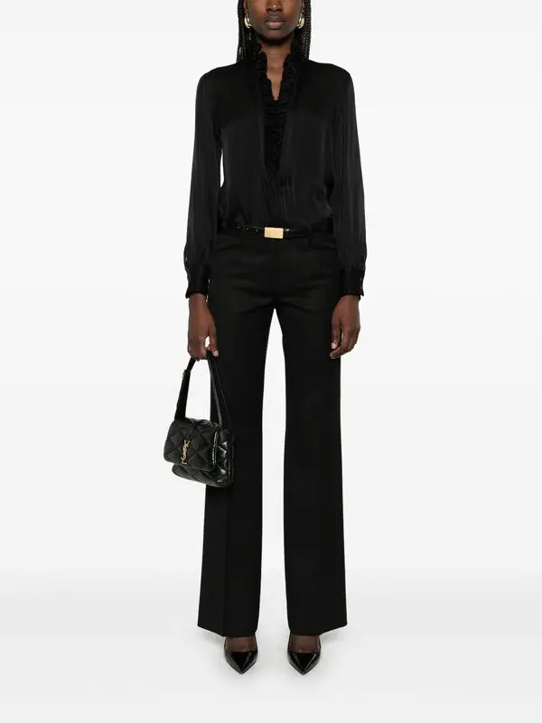 TOM FORD Wool Tailored Trousers - Black