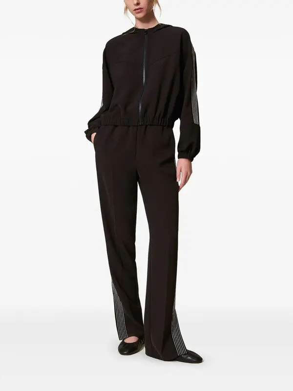 TWINSET Embroidered Crêpe Track Pants