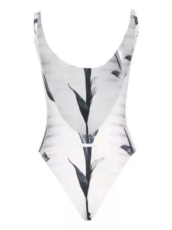 JEAN PAUL GAULTIER Graphic-print One-piece - White