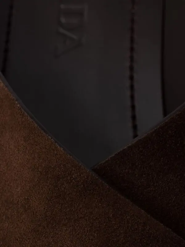 Prada Suede Crisscross Slides