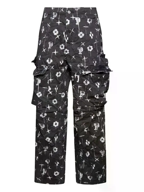 PURPLE BRAND Double Pocket Cargo - Black
