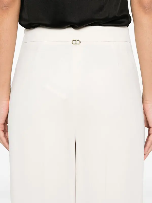 TWINSET Crepe Palazzo Pants - Neutrals