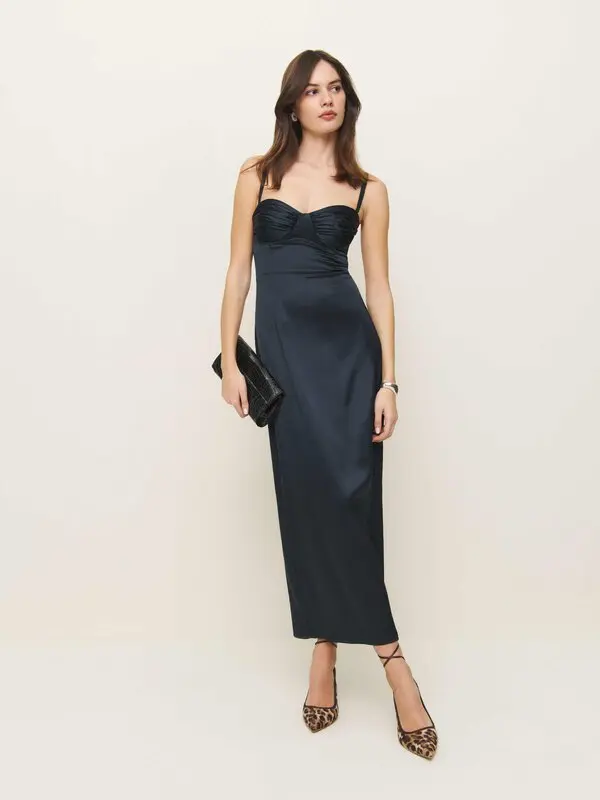 stormi satin dress reformation REFORMATION Stormi Satin Dress by Reformation