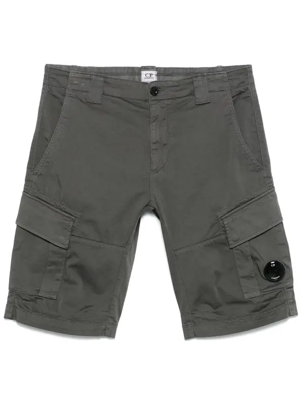 C.P. COMPANY Satin Cargo Shorts - Grey