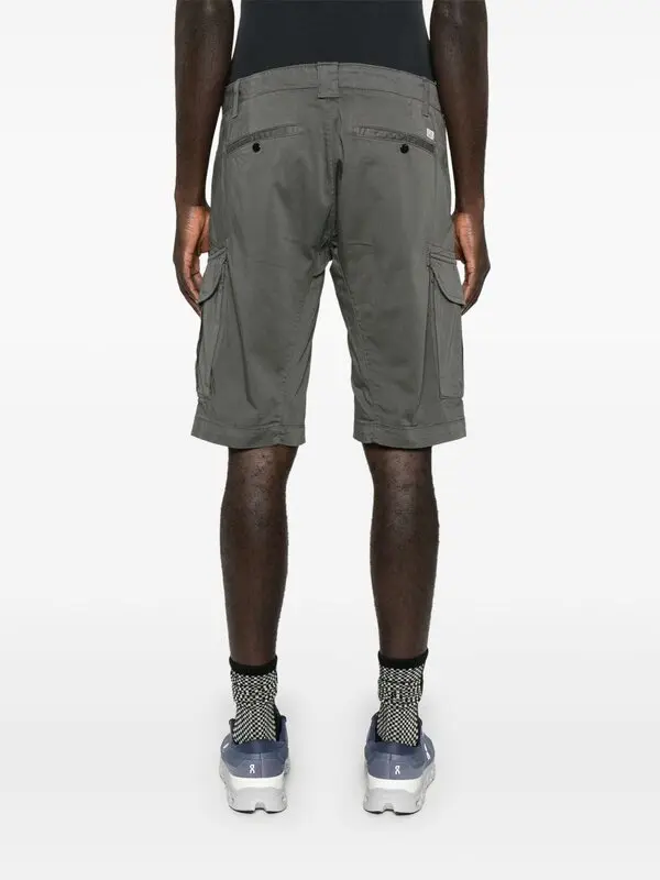 C.P. COMPANY Satin Cargo Shorts - Grey