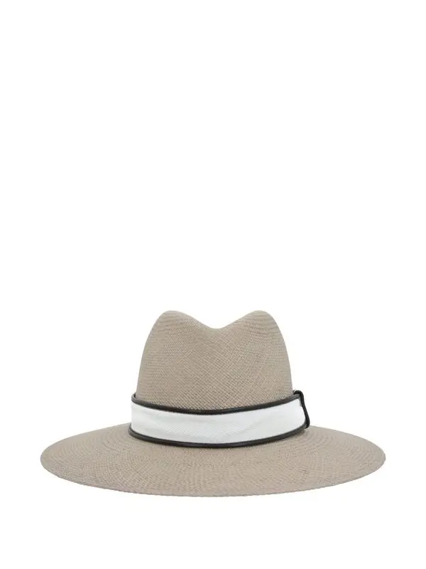 Brunello Cucinelli Woven Fedora Hat - Neutrals