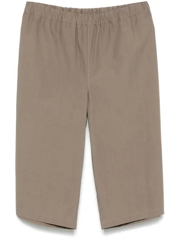 RIER Waxed Poplin Shorts - Grey