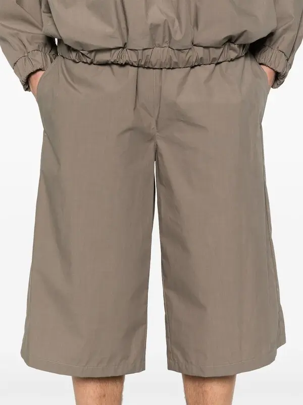 RIER Waxed Poplin Shorts - Grey