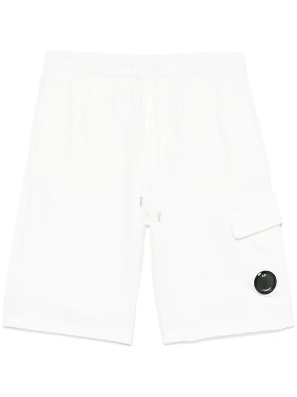 C.P. COMPANY Lens Cargo Shorts - White