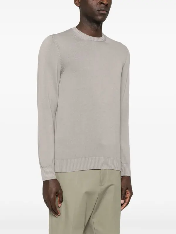 Fedeli Organic-cotton Sweater - Grey