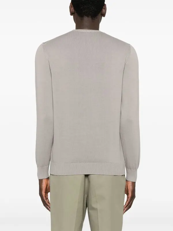 Fedeli Organic-cotton Sweater - Grey