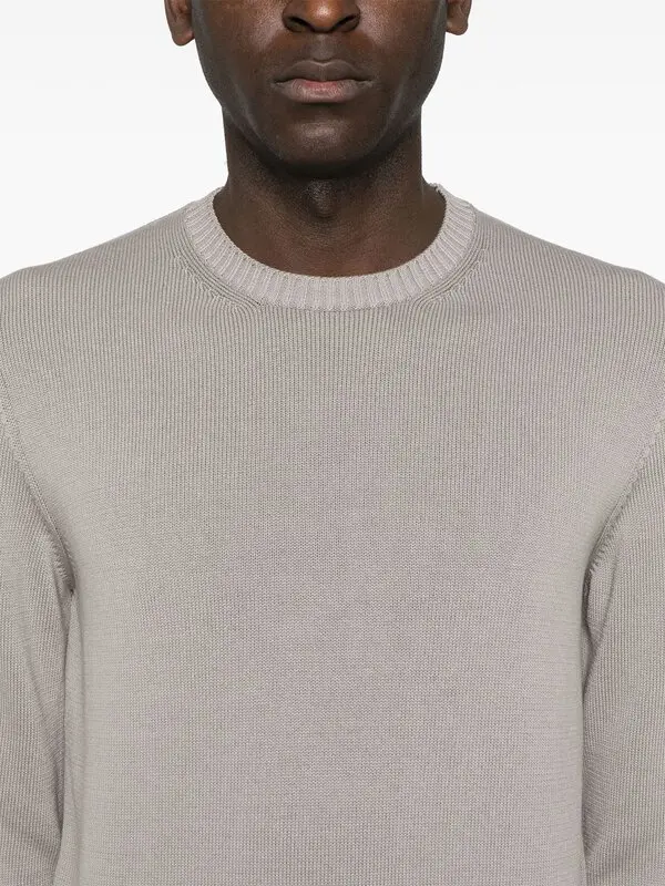 Fedeli Organic-cotton Sweater - Grey