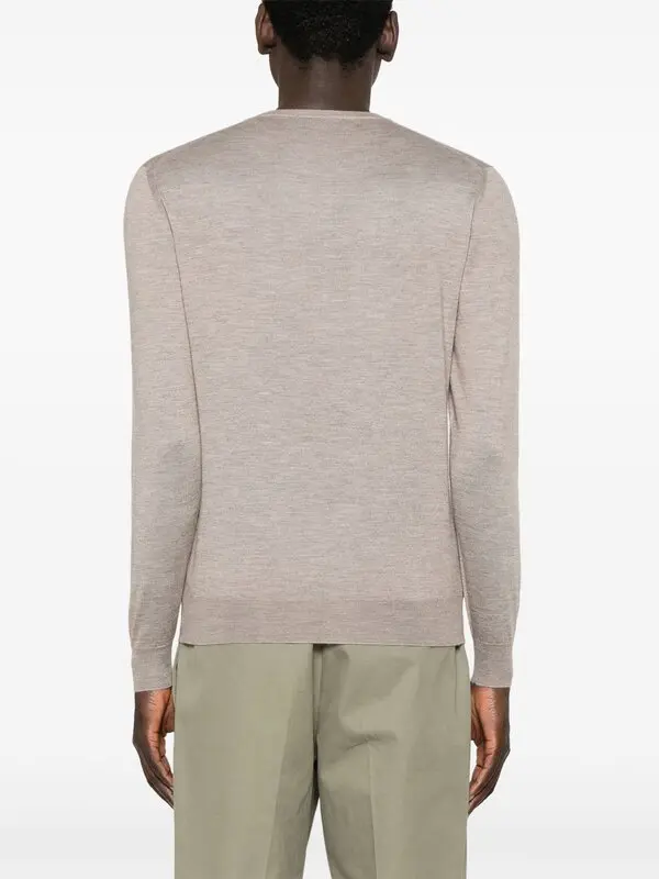 Fedeli Fine-knit Pullover Sweater - Neutrals