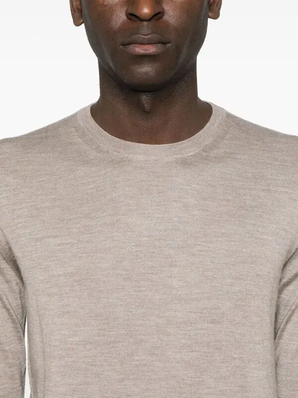 Fedeli Fine-knit Pullover Sweater - Neutrals