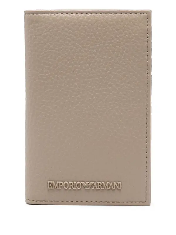 Emporio Armani Logo-lettering Wallet - Neutrals