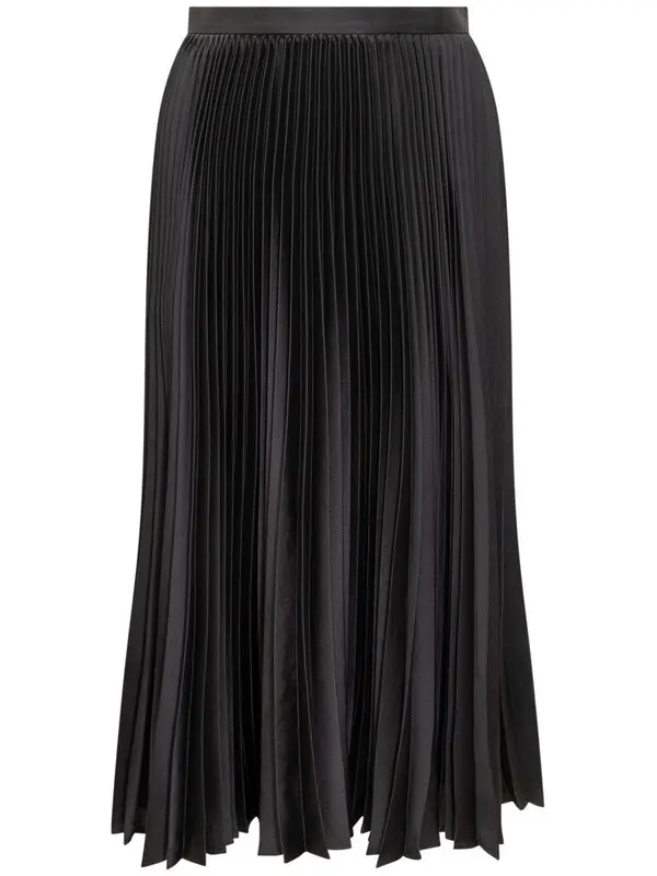 JIL SANDER Pleated Midi Skirt - Black