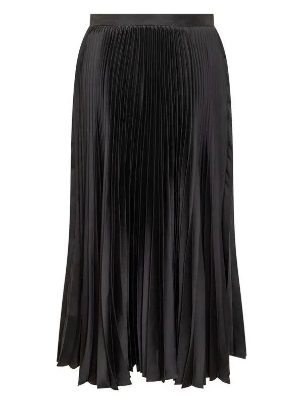 JIL SANDER Pleated Midi Skirt - Black