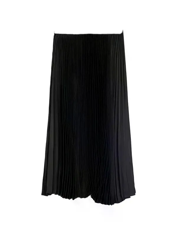 JIL SANDER Pleated Midi Skirt - Black