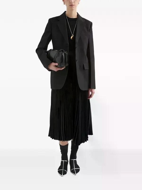 JIL SANDER Pleated Midi Skirt - Black