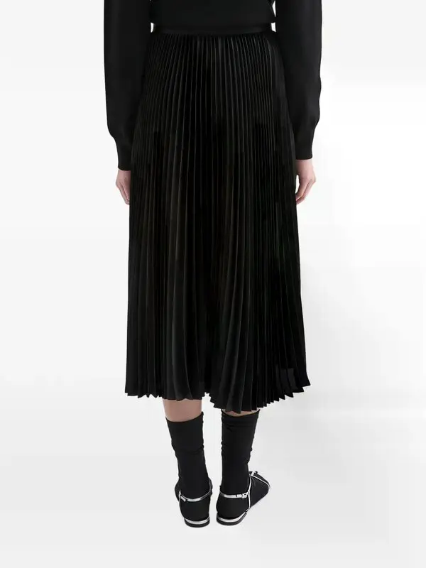JIL SANDER Pleated Midi Skirt - Black