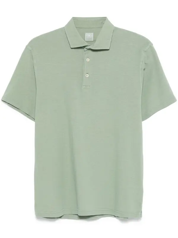 Fedeli Piqué Polo Shirt - Green